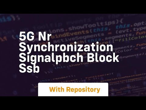 5g nr synchronization signalpbch block ssb