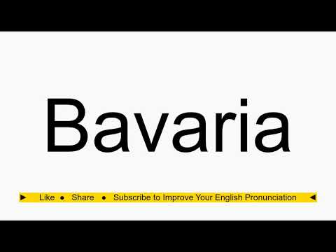 How to pronounce Bavaria