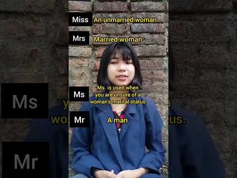 Miss, Mrs, Ms, Mr meaning.