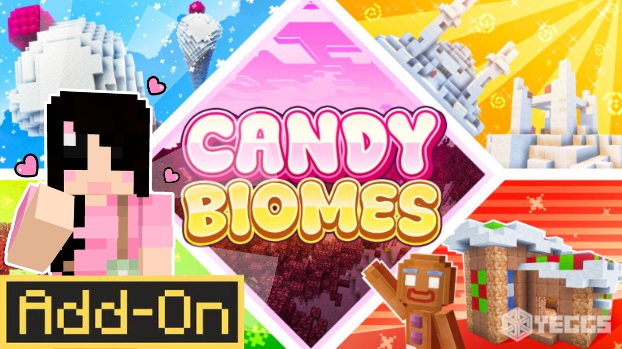 Candy Biomes Has ARRIVED! 🍬 But is it Sweet?! Minecraft Bedrock Add-On Review