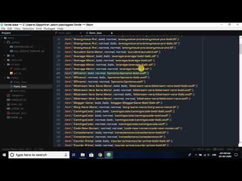 Changing Atom Text Editor Font Using External Downloaded .ttf Font File