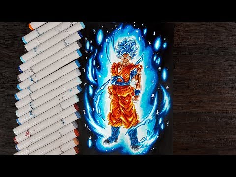 How to Draw Goku Super Saiyan Blue – I'm Youtuber – Follow my videos to ...