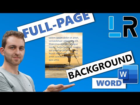 MS Word: Full page background image ✅ 1 MINUTE