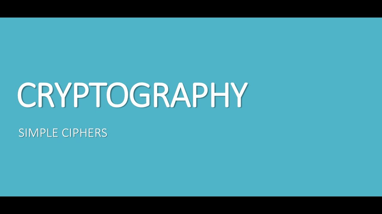 MODULE 1   CRYPTOGRAPHY