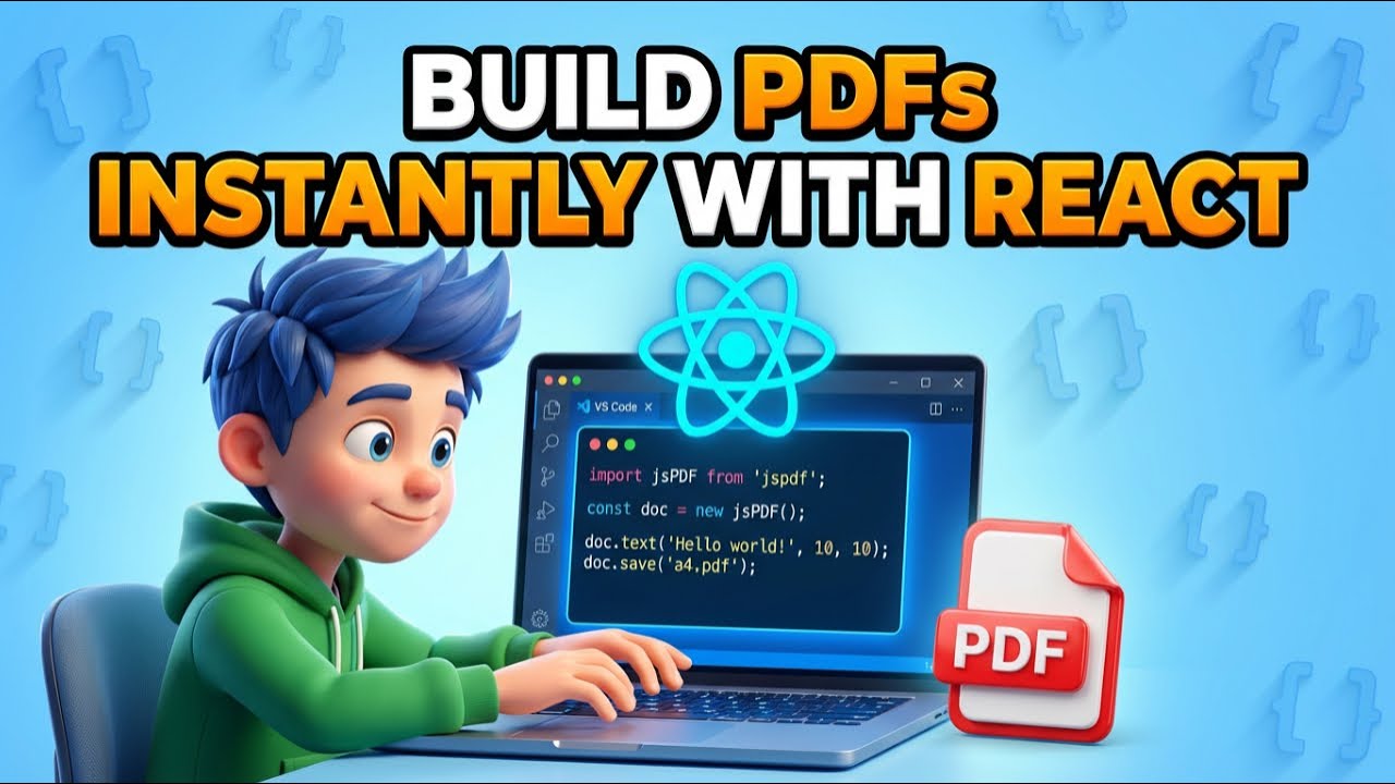 Build a React.js Invoice PDF Generator Editor Full Stack App in Browser Using jsPDF in JSX