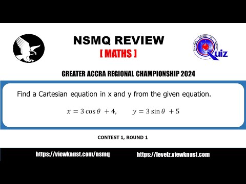 NSMQ Maths 2024 | Part 1: How to find the Cartesian equation