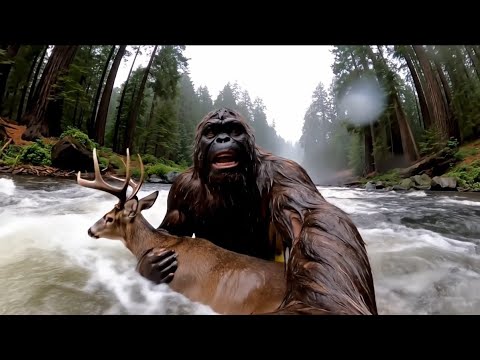 Bigfoot Vlog - Bigfoot’s Wild Adventure With a Deer Friend Caught on Camera!