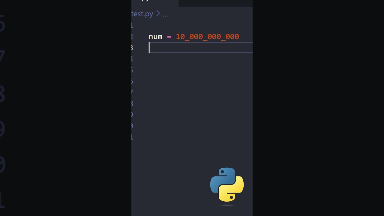Python Trick: Make Big Numbers More Readable #python