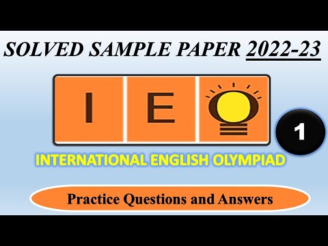IEO | 2022-23 | CLASS 1 | International English Olympiad | Solved ...