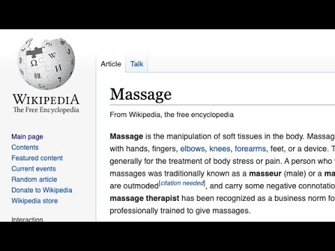 Massage Wikipedia, the free encyclopedia
