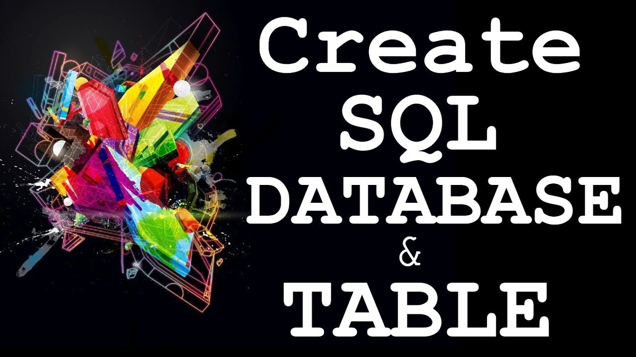 Create  DATABASE and TABLE  Using SQL Query and Microsoft SQL Server Management Studio (SSMS)