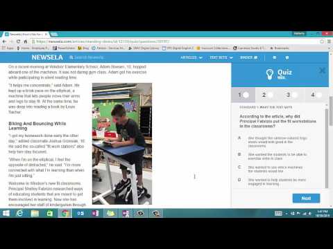Taking Newsela Quizzes