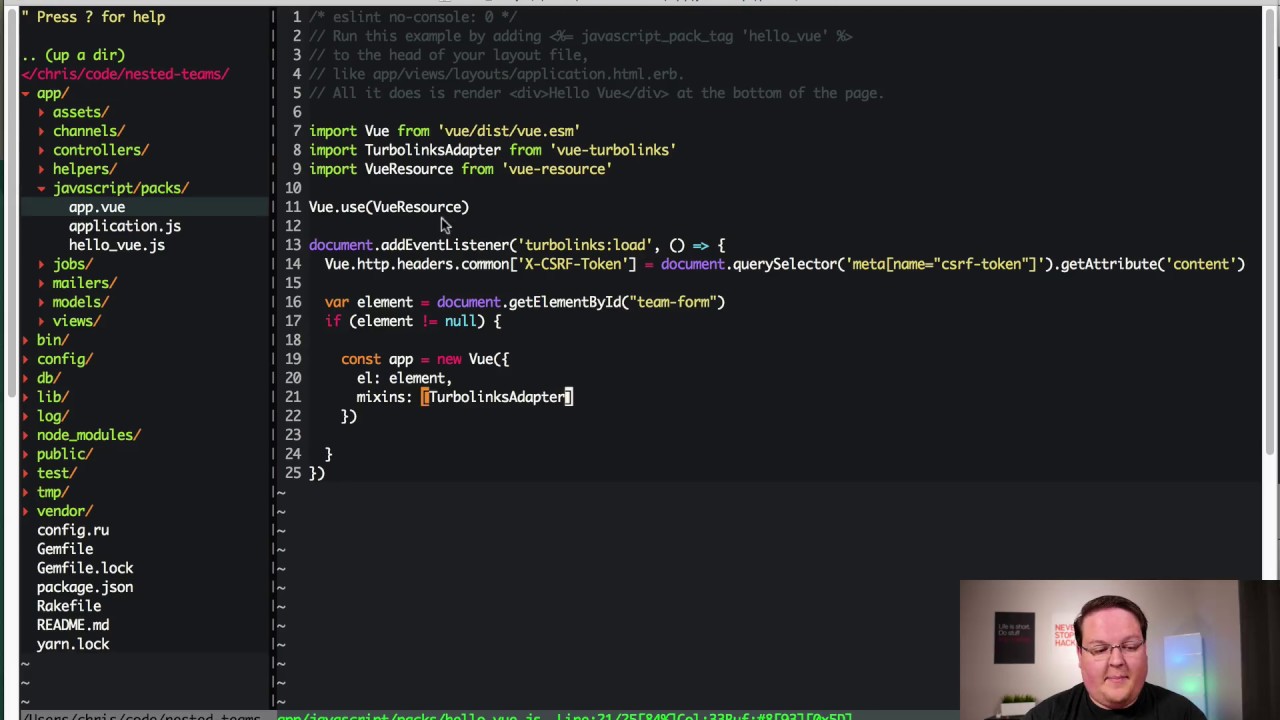 Using VueJS for Nested Forms with Rails | Part 1