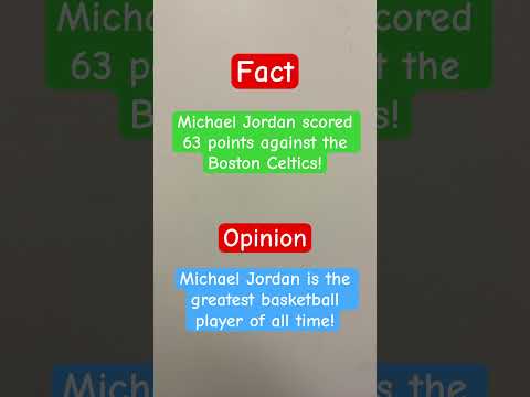 Fact and Opinion Example