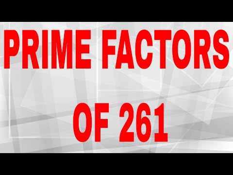Prime factors of 261|Prime Factorization
