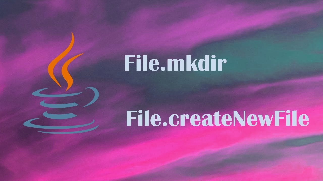 How I create files and folders (Java IO)