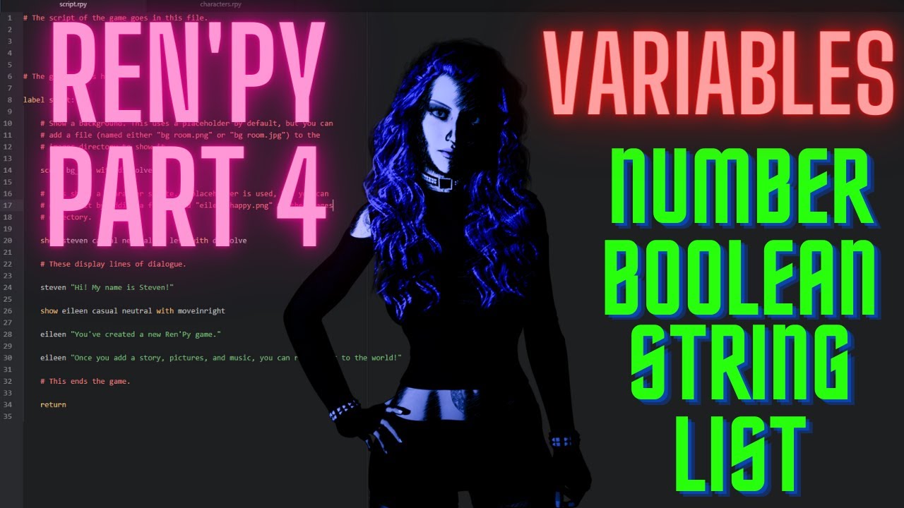 Ren'Py Tutorial Part 4 | Intro To Variables