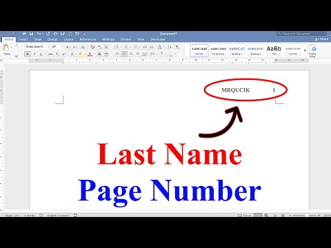 How To Add Last Name And Page Number In Word 2023 - [ MLA ]