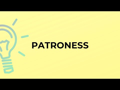 What is the meaning of the word PATRONESS?