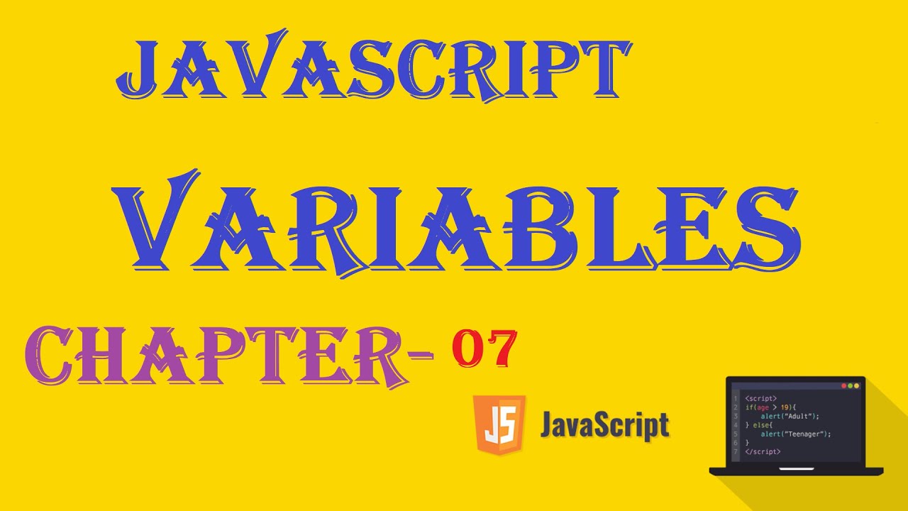 Variables in JavaScript - JavaScript Tutorial - w3Schools - Ch#07 English