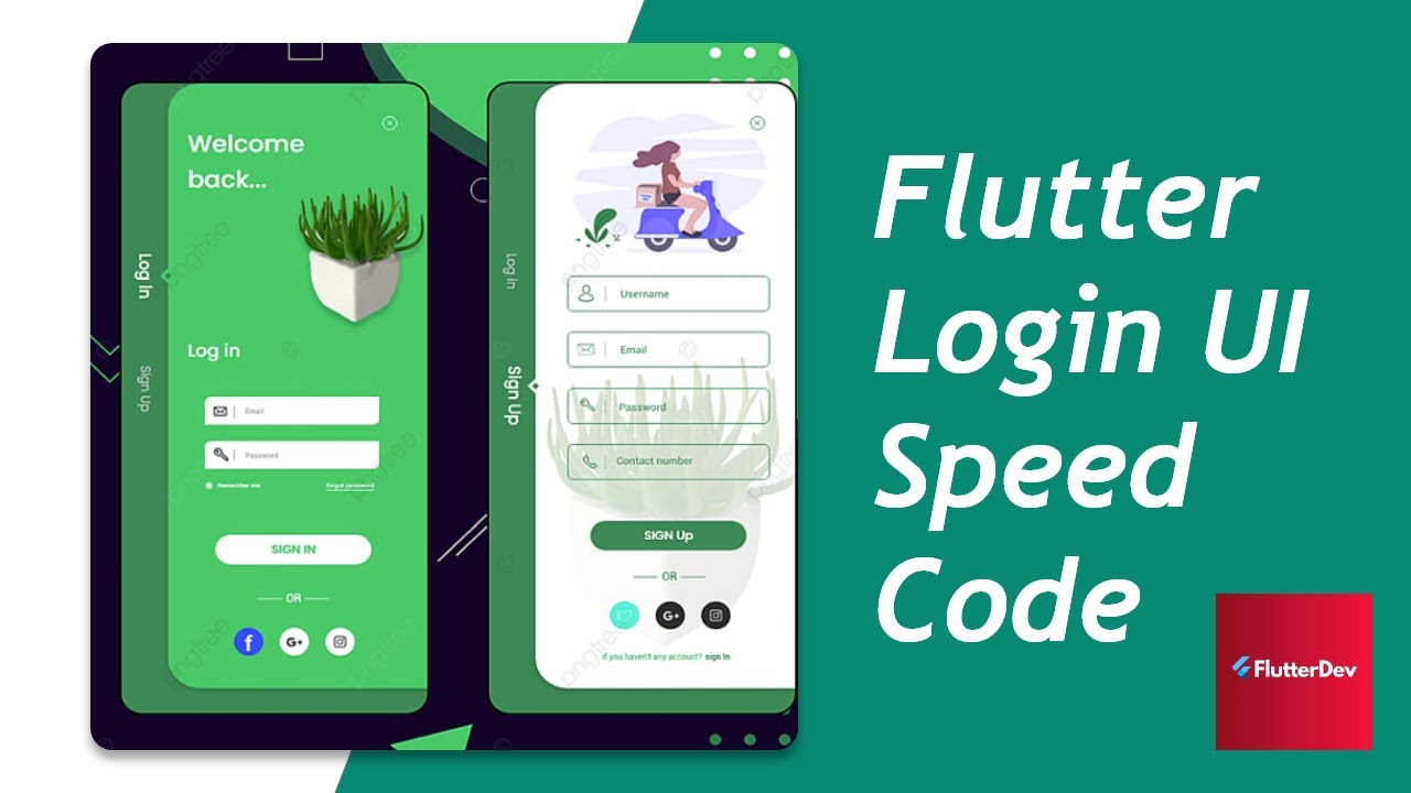 Login UI - Flutter UI - Speed Code