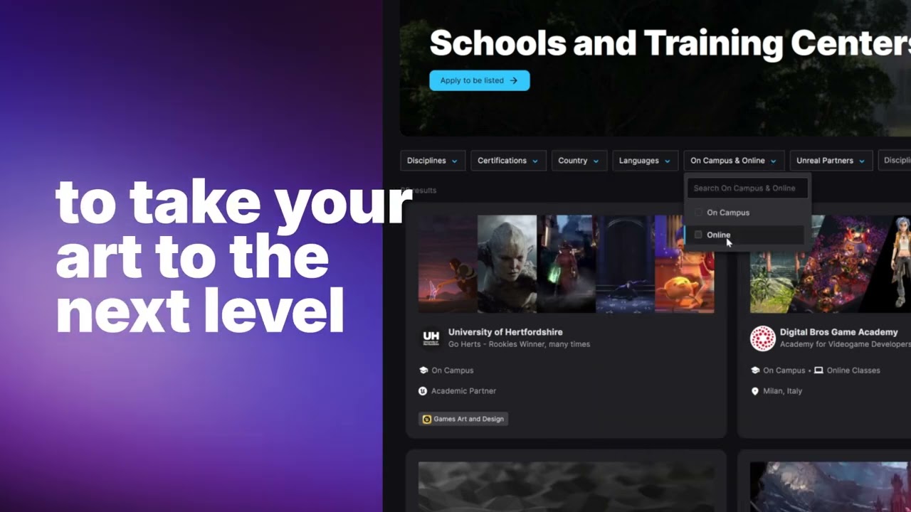 ArtStation Schools Directory | Upgrade your art game