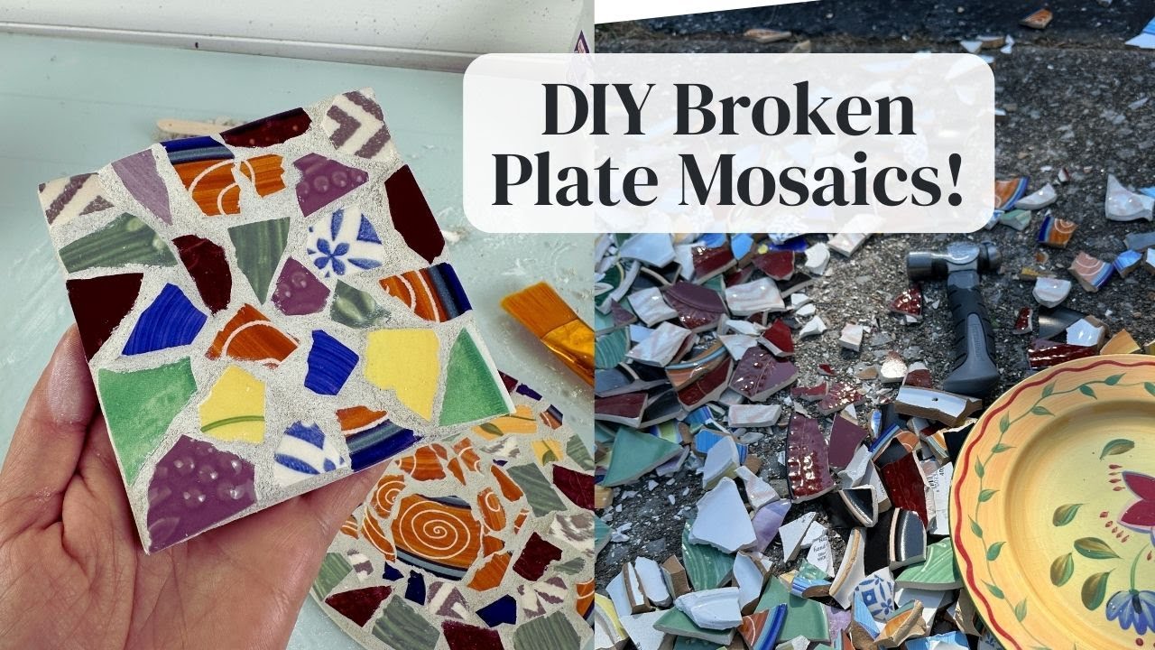 How to Make Mosaics with Broken Plates