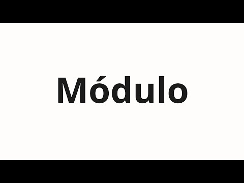 How to pronounce M贸dulo
