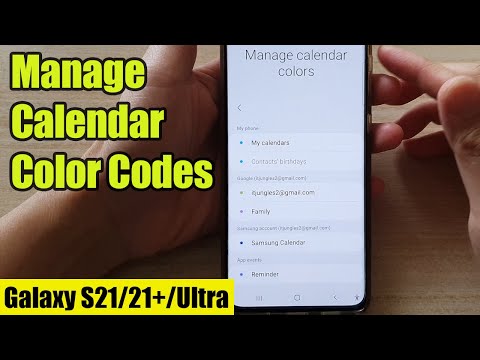 Galaxy S21/Ultra/Plus: How to Manage Calendar Color Codes