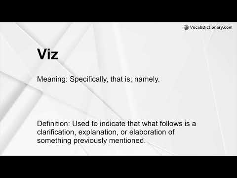 Viz Meaning