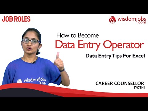 Data Entry Operator Job Role | How to Become a Data Entry operator-Data Entry Tips @Wisdomjobs
