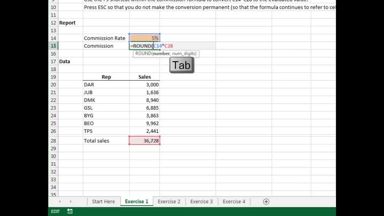 Excel University Volume 2 - Chapter 2 Selected Shortcuts - Solutions