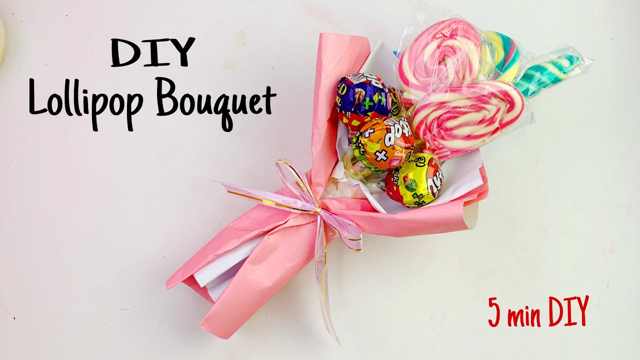 Lollipop bouquet diy  | diy candy bouquet | how to make bouquet simple #lollipopbouquet