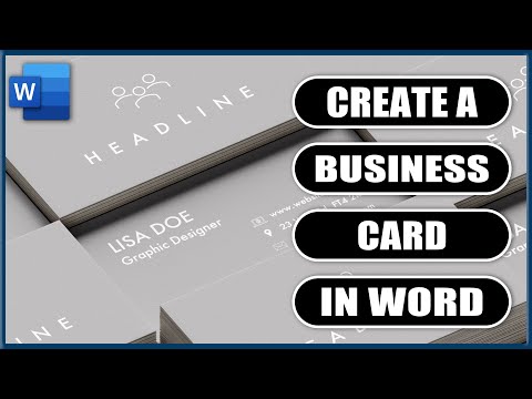 Create a Business Card in Word | Microsoft Word Tutorial