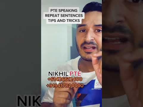 PTE SPEAKING - REPEAT SENTENCES - SPECIAL TIPS AND TRICKS || PTE BY NIKHIL #nikhilpte #ptebynikhil