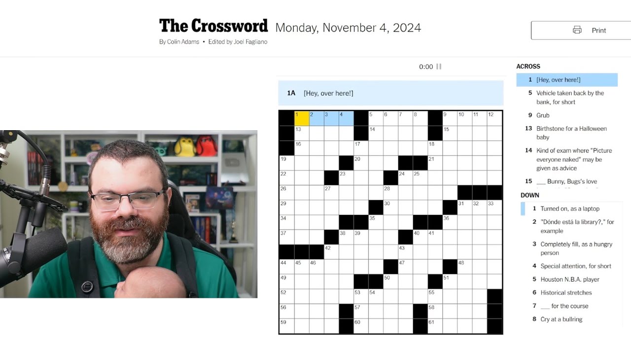 Learning Crossword Week 26 | NYT Crossword Monday Nov 4th, 2024