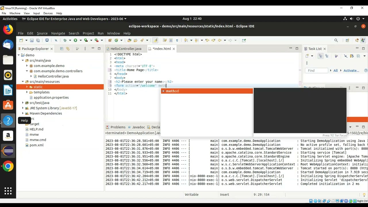 Add an Index Page to Spring Boot Application