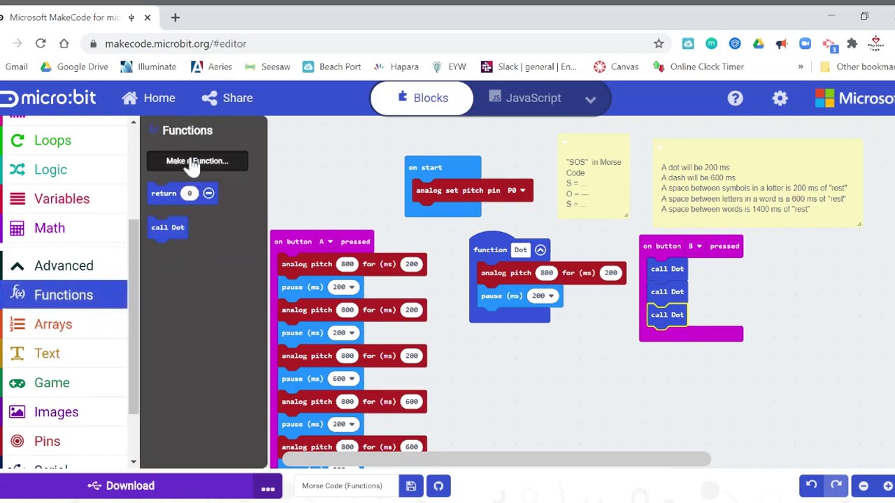 Micro:bit Morse Code Part II