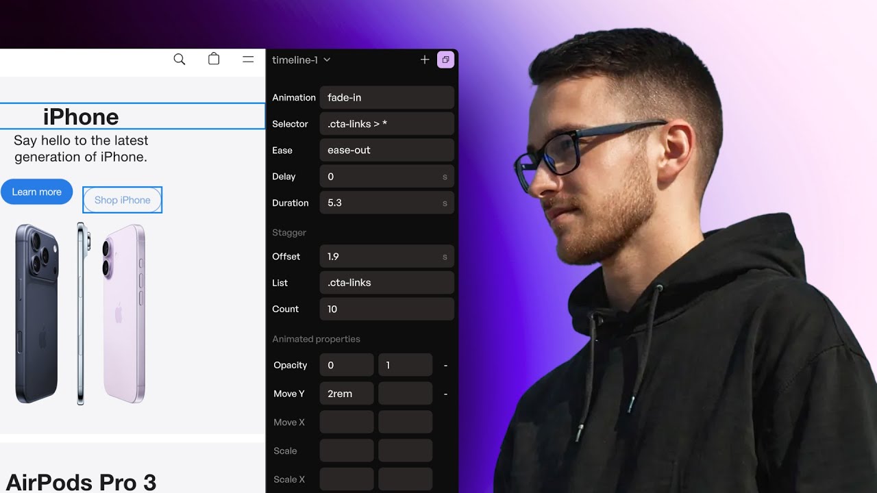 New CSS Animation Tool for Webflow