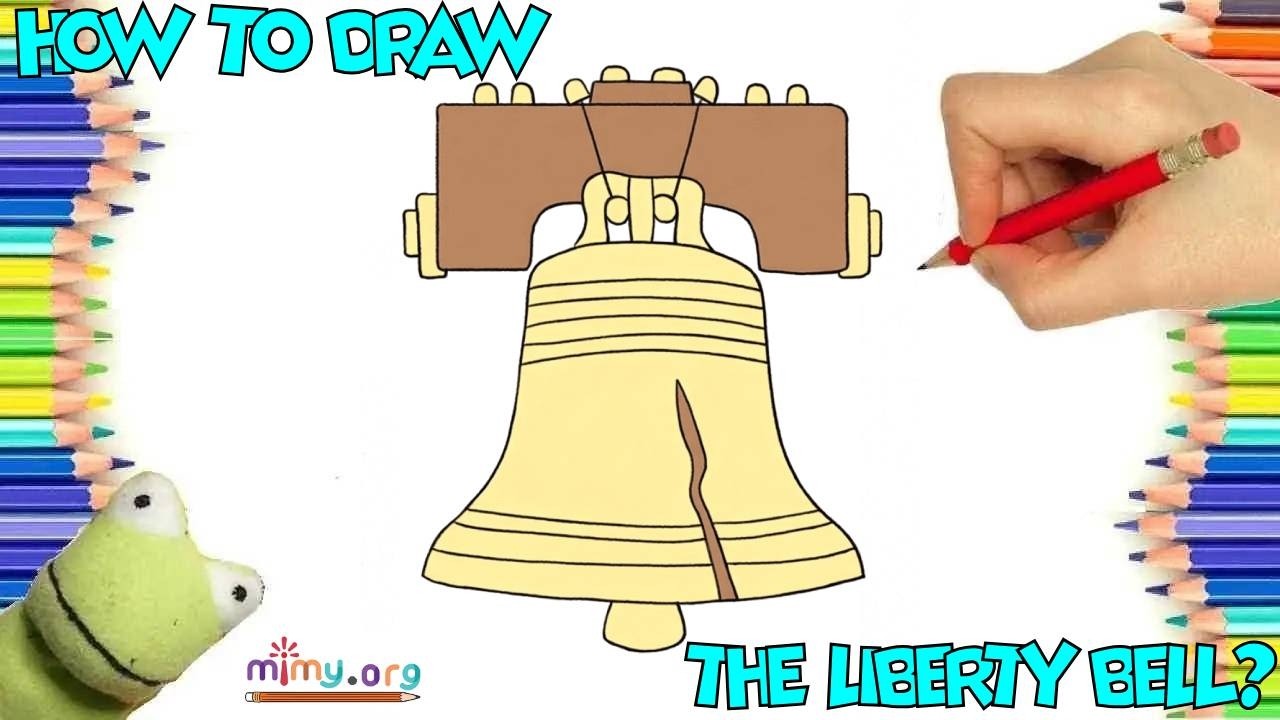 How to Draw the Liberty Bell? - Step by Step | Tutorial + Printable Coloring Page #DrawingTutorials