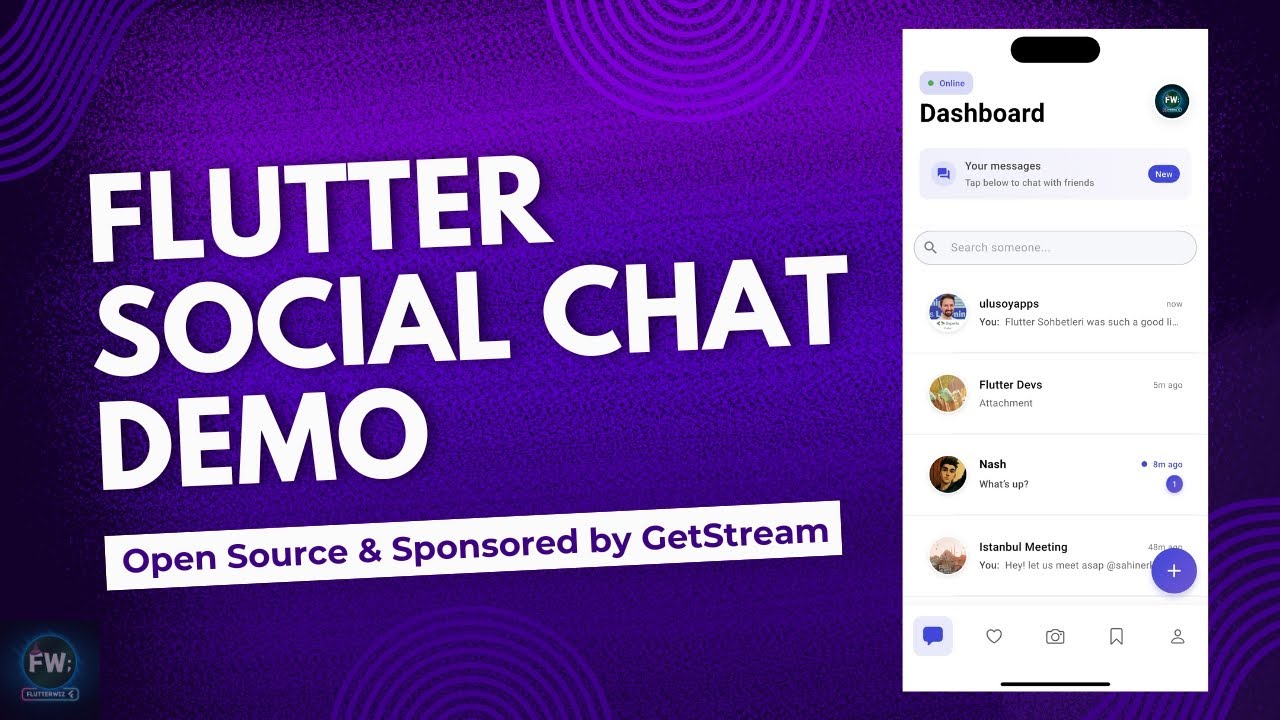 Flutter Social Chat – App Demo