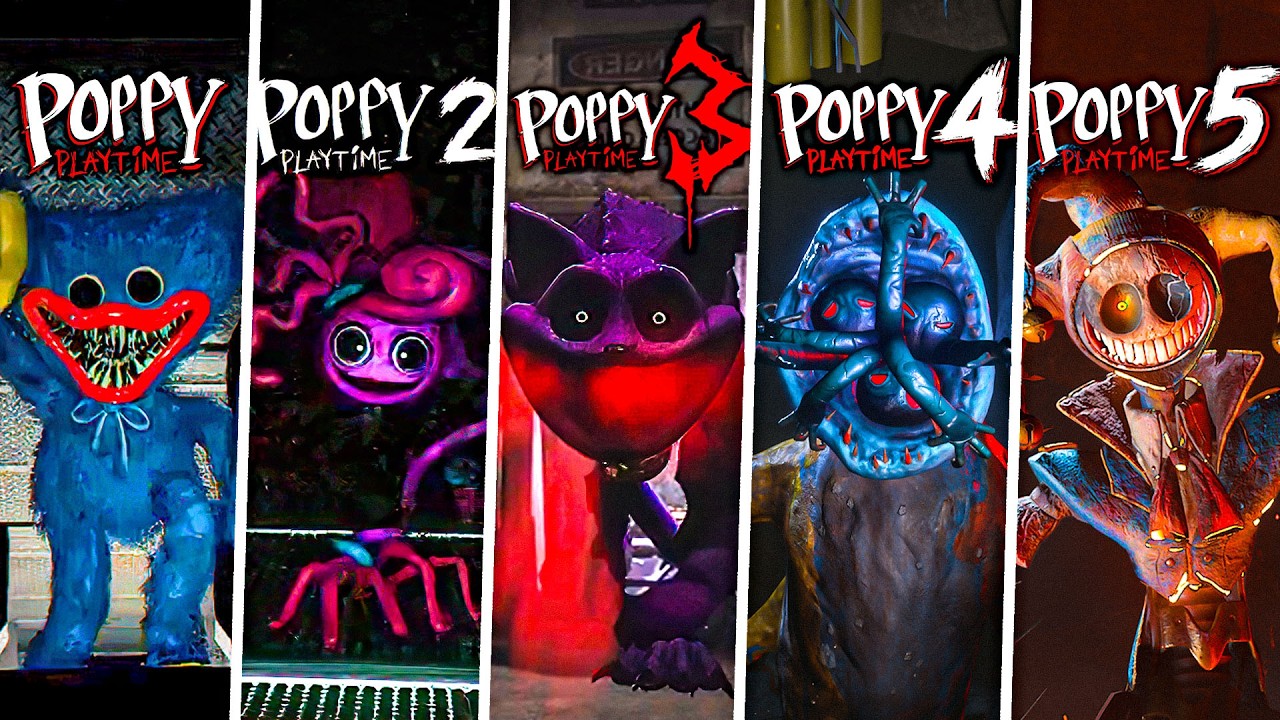 All CHASE SCENES Chapters 1-5 COMPARED | Poppy Playtime [Chapter 5] Showcase