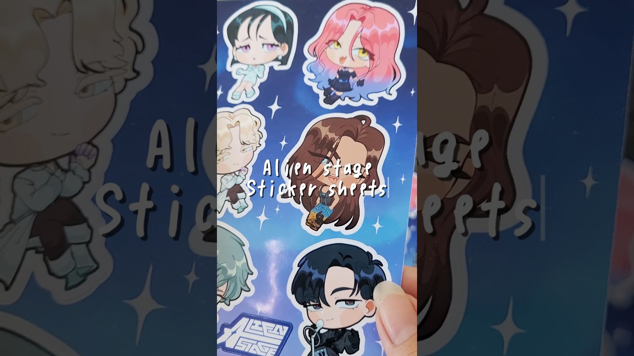 Alien stage sticker sheets 👽✨️ |  #merchartist #stickersheets #alienstage #digitalart