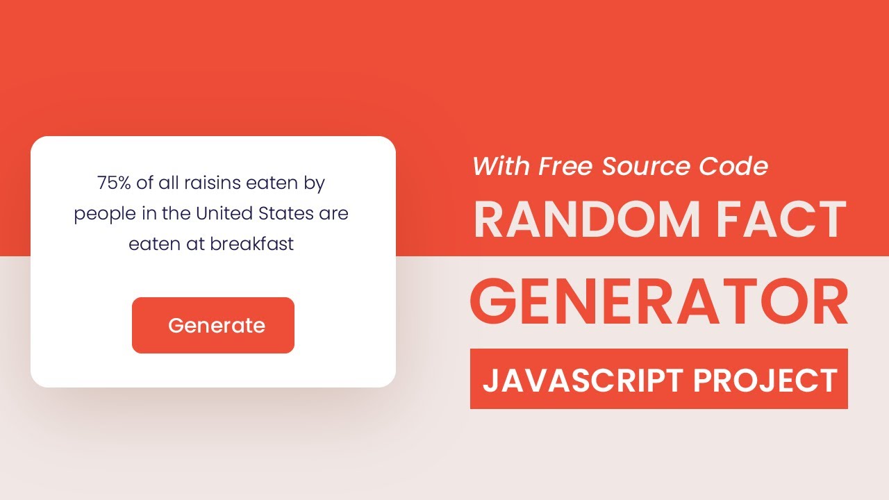 Random Fact Generator App | Javascript Project With Source Code
