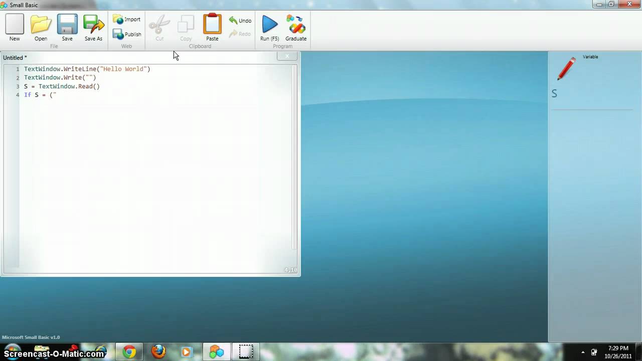 User Input on Microsoft Small Basic