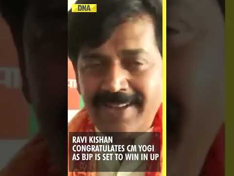 Watch: Ravi Kishan wishing CM Yogi in his own style as BJP is set to win in Uttar Pradesh