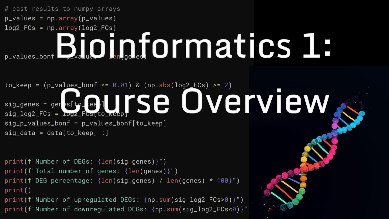 Intro to Bioinformatics 1: Course Overview