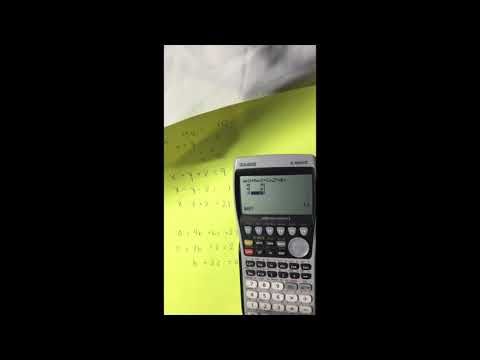 Solving Systems of Equations using a CASIO Graphing Calculator
