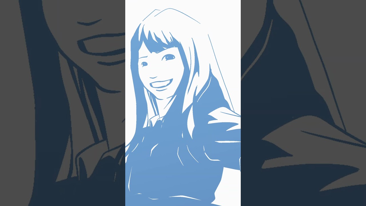 Adding a cool blue gradient 💙 Should I do more? Let me know! #Sketching #GradientArt #YouTubeShorts