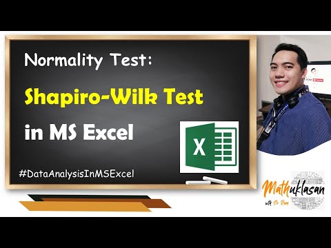 Normality Test| Shapiro-Wilk Test || Data Analysis in MS Excel